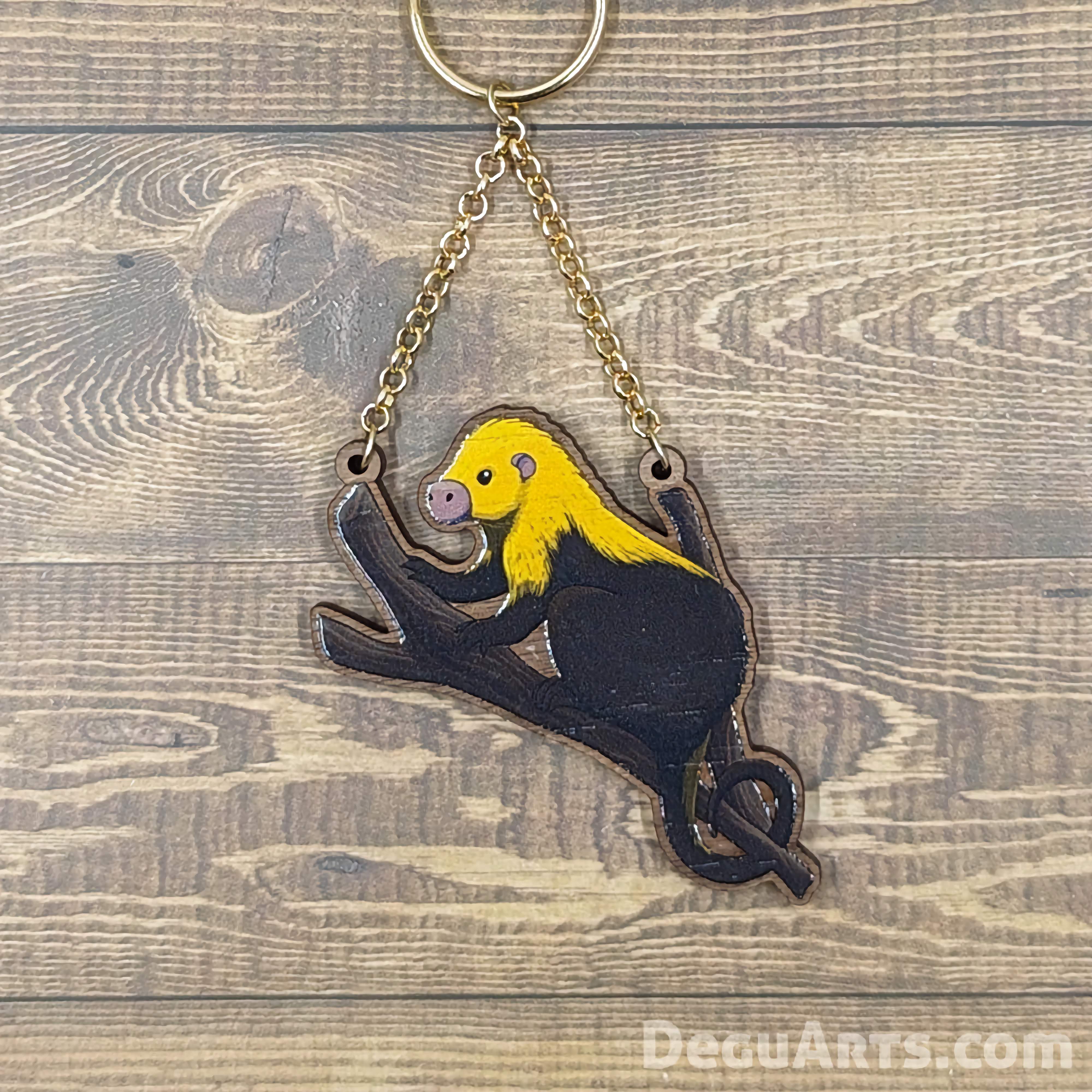 Dwarf Porcupine Wood Keychain – DeguArts